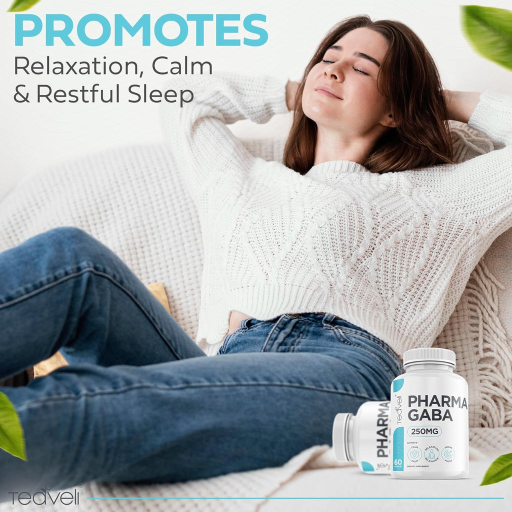 Teaveli® | Pharma GABA – Fermented GABA Supplement – 60 Count | 250 mg ...